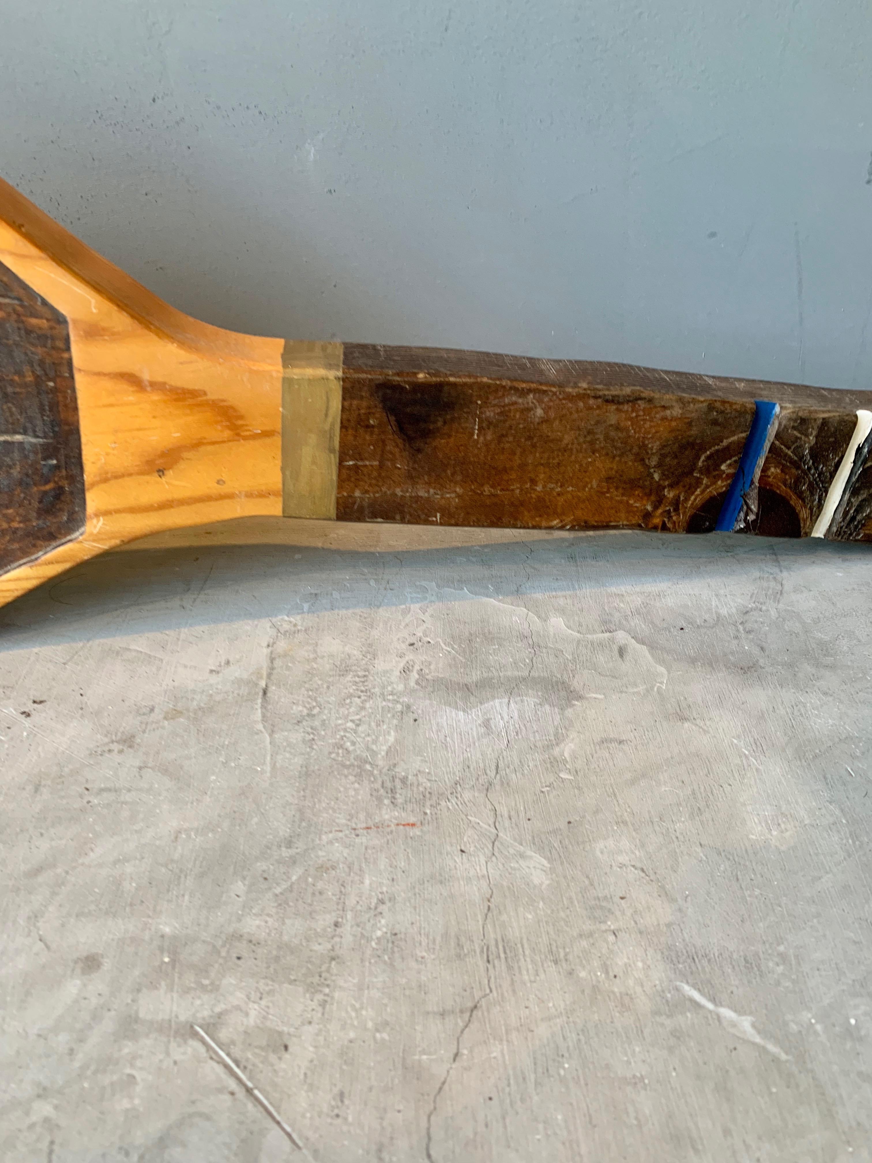 Folk Art Carved Wood 'Tennis Anyone' Racket at 1stDibs