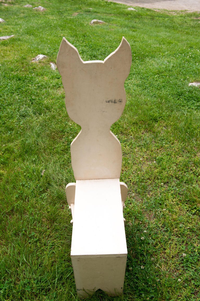 Folk Art Dog Bench or Shelf For Sale at 1stDibs