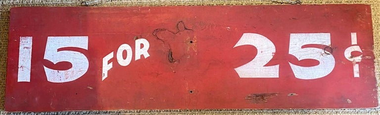 Folk Art Hand Painted Wooden Trade Sign For Sale at 1stDibs