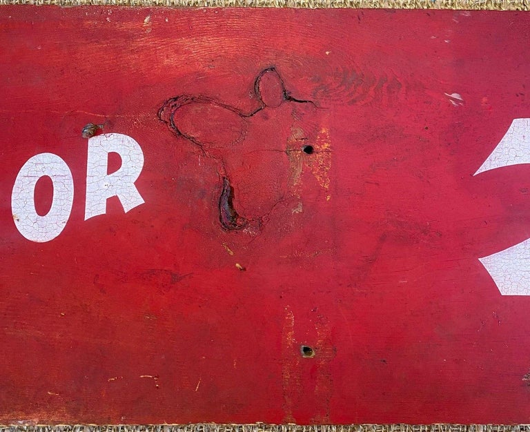 Folk Art Hand Painted Wooden Trade Sign For Sale at 1stDibs