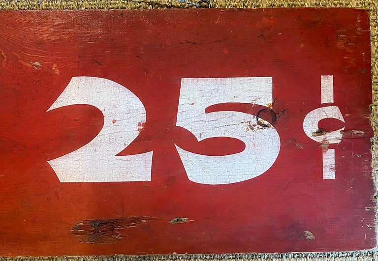 Folk Art Hand Painted Wooden Trade Sign For Sale at 1stDibs