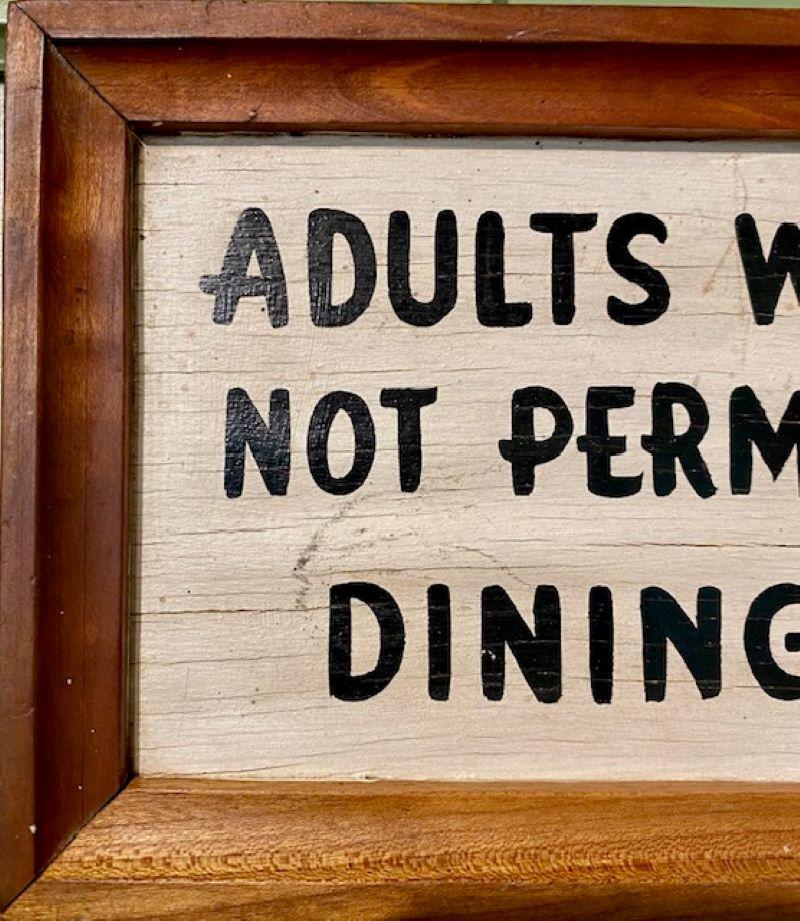 Folk Art Hotel Dress Code Sign, circa 1950 For Sale at 1stDibs