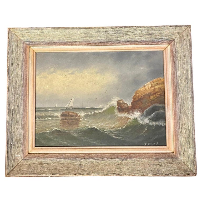 Paysage marin de la côte rocheuse du Maine, par D. A. Fisher, vers 1900 ...