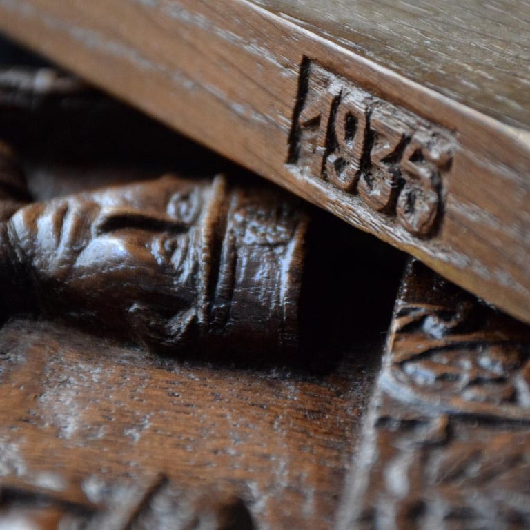 Folk Art Oak French Treen Panels at 1stDibs