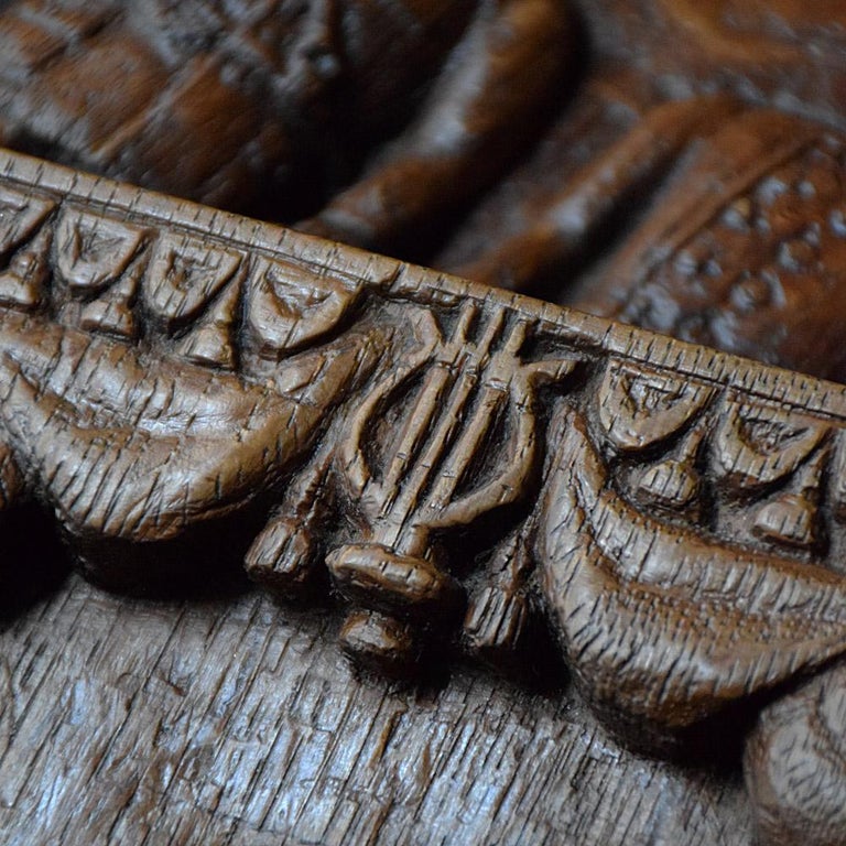 Folk Art Oak French Treen Panels at 1stDibs
