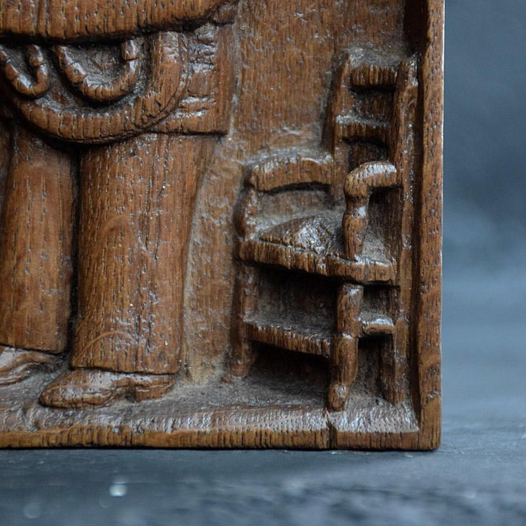 Folk Art Oak French Treen Panels at 1stDibs