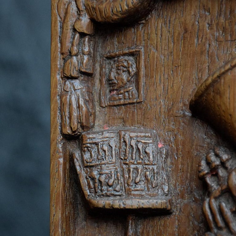 Folk Art Oak French Treen Panels at 1stDibs