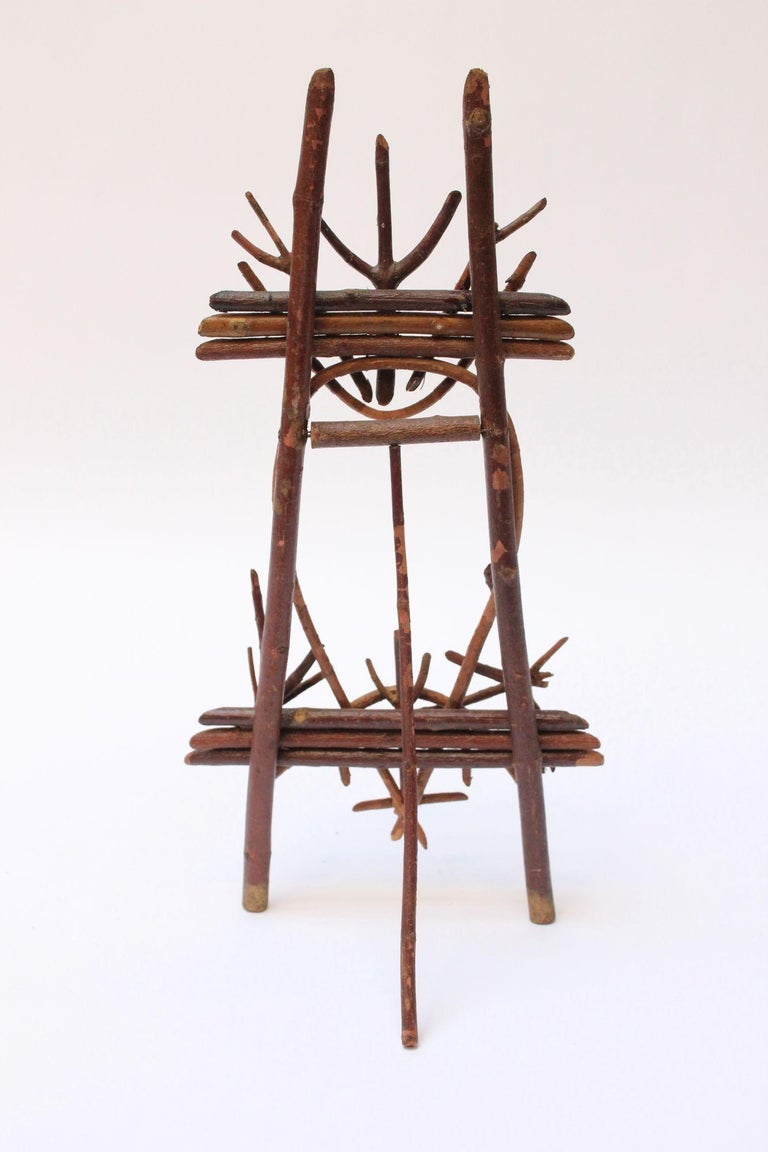 Folk Art Tree Branch Tabletop Easel For Sale at 1stDibs