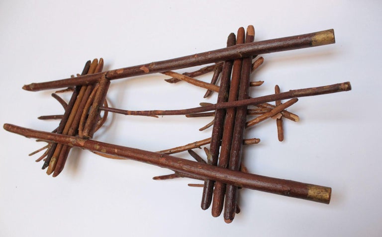 Folk Art Tree Branch Tabletop Easel For Sale at 1stDibs
