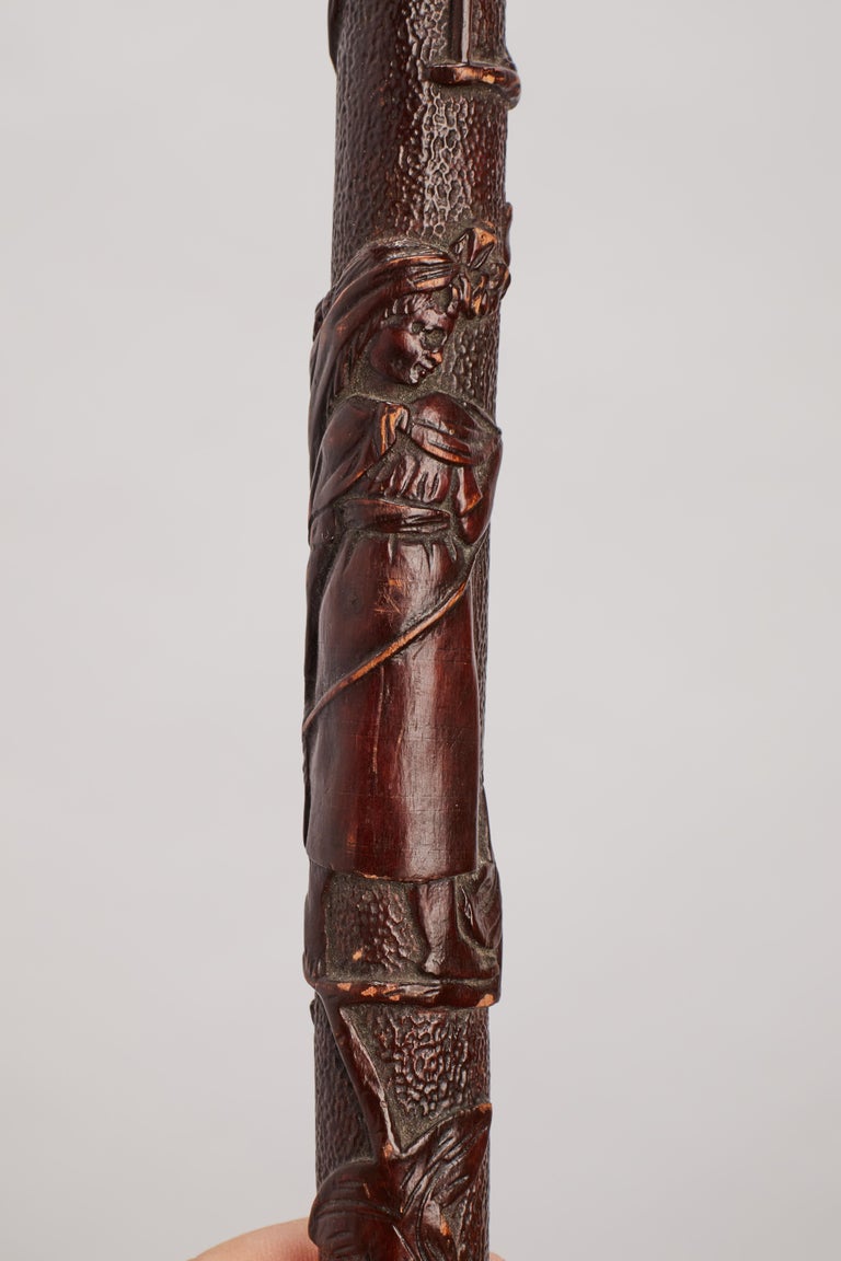 Folk Art Walking Stick, USA 1900 For Sale at 1stDibs
