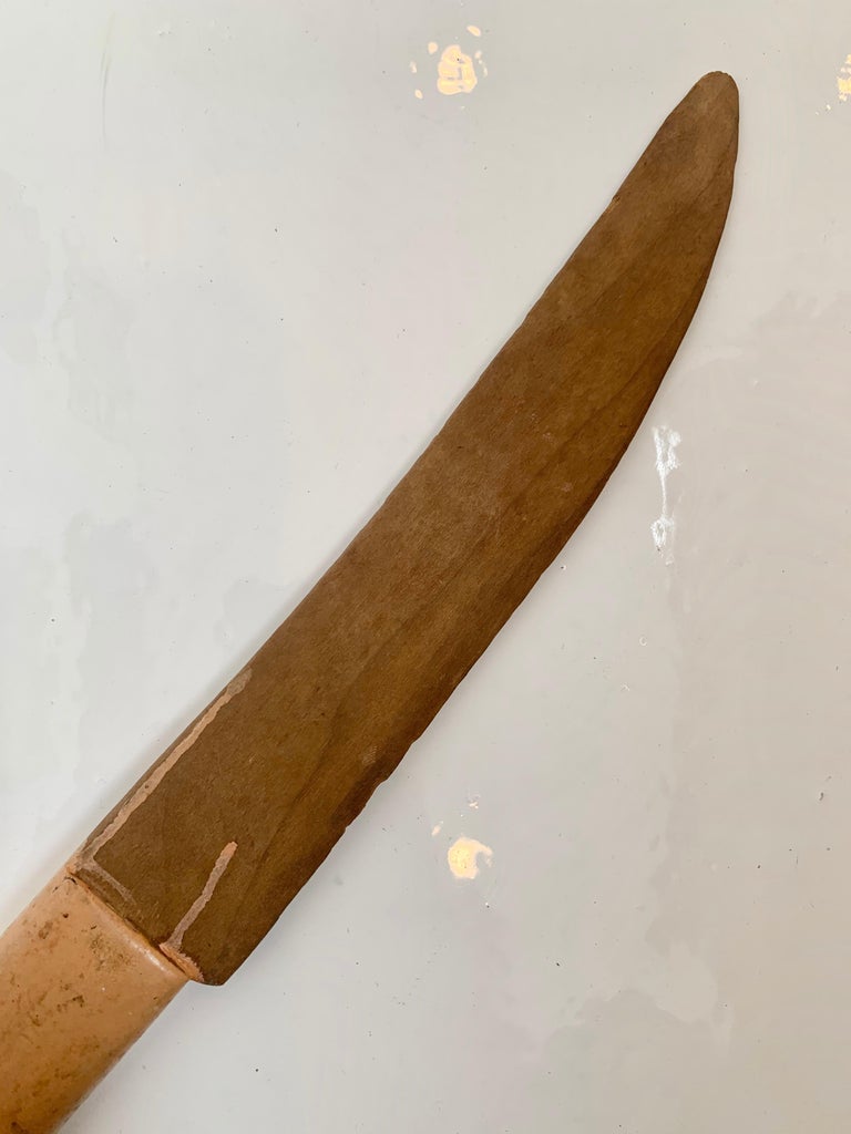 Folk Art Wood Knife Dated 1931 For Sale at 1stDibs