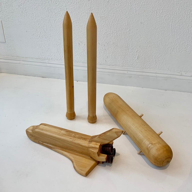 Folk Art Wood Space Shuttle at 1stDibs