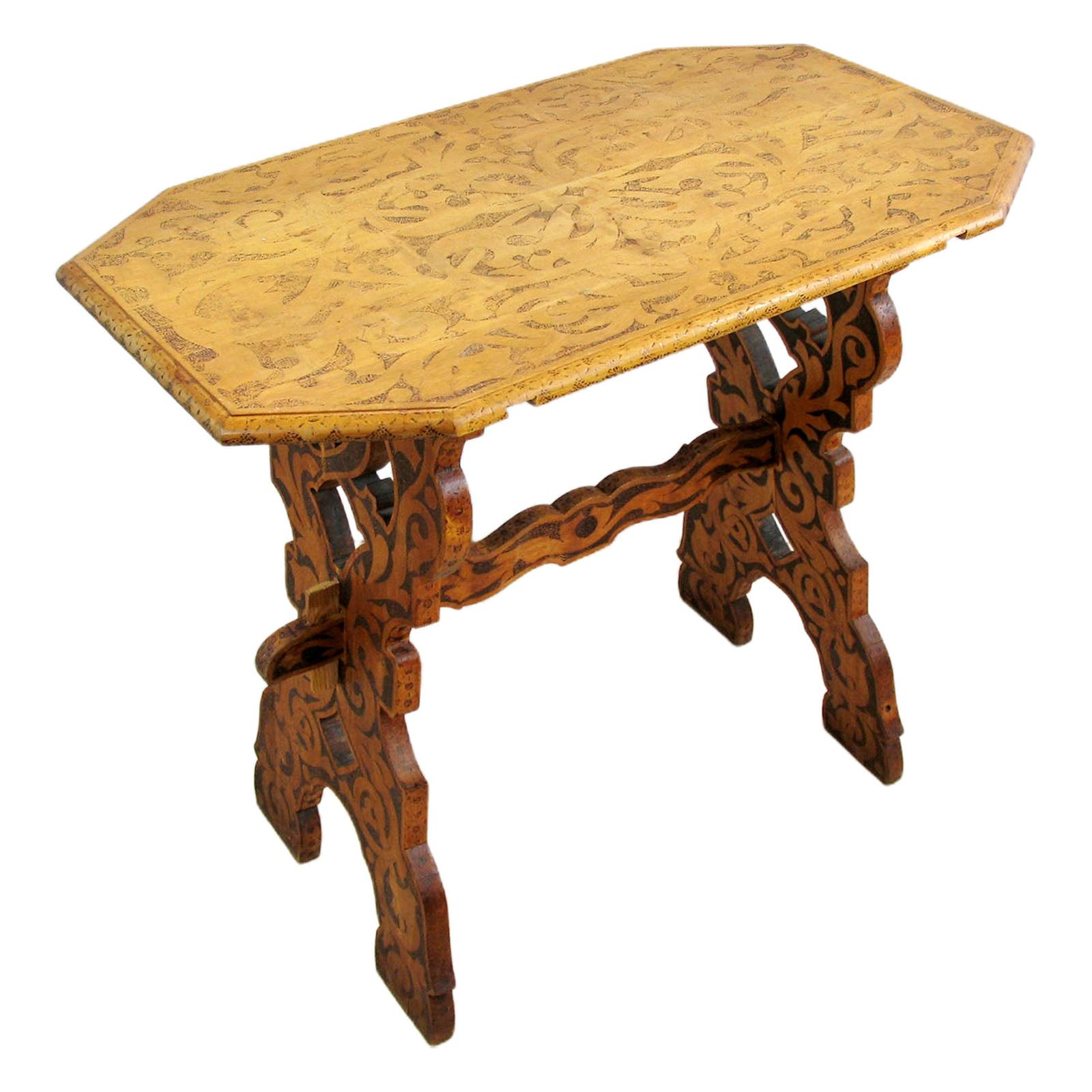 Early 20th Century American Folk Art Pedestal Table For Sale at 1stDibs