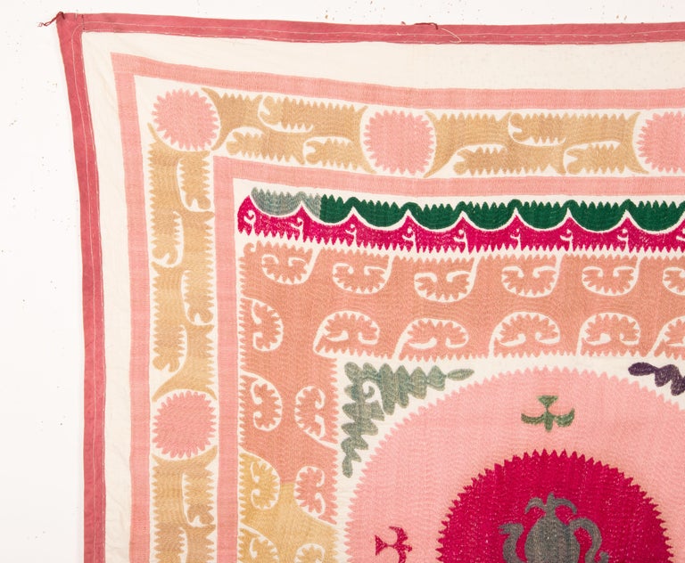 Folk Suzani, from Urgut, Uzbekistan, Mid 20th C For Sale at 1stDibs