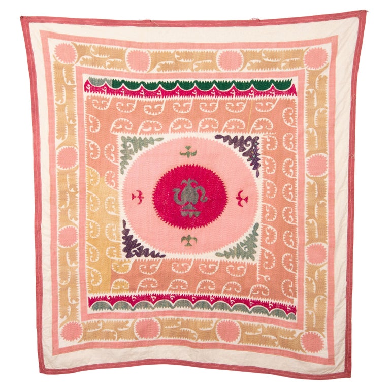 Folk Suzani, from Urgut, Uzbekistan, Mid 20th C For Sale at 1stDibs