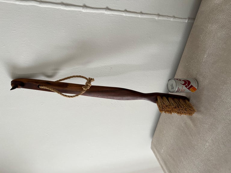 Folkart Hand Carved Oversized Wooden Toothbrush with Rope For Sale at ...