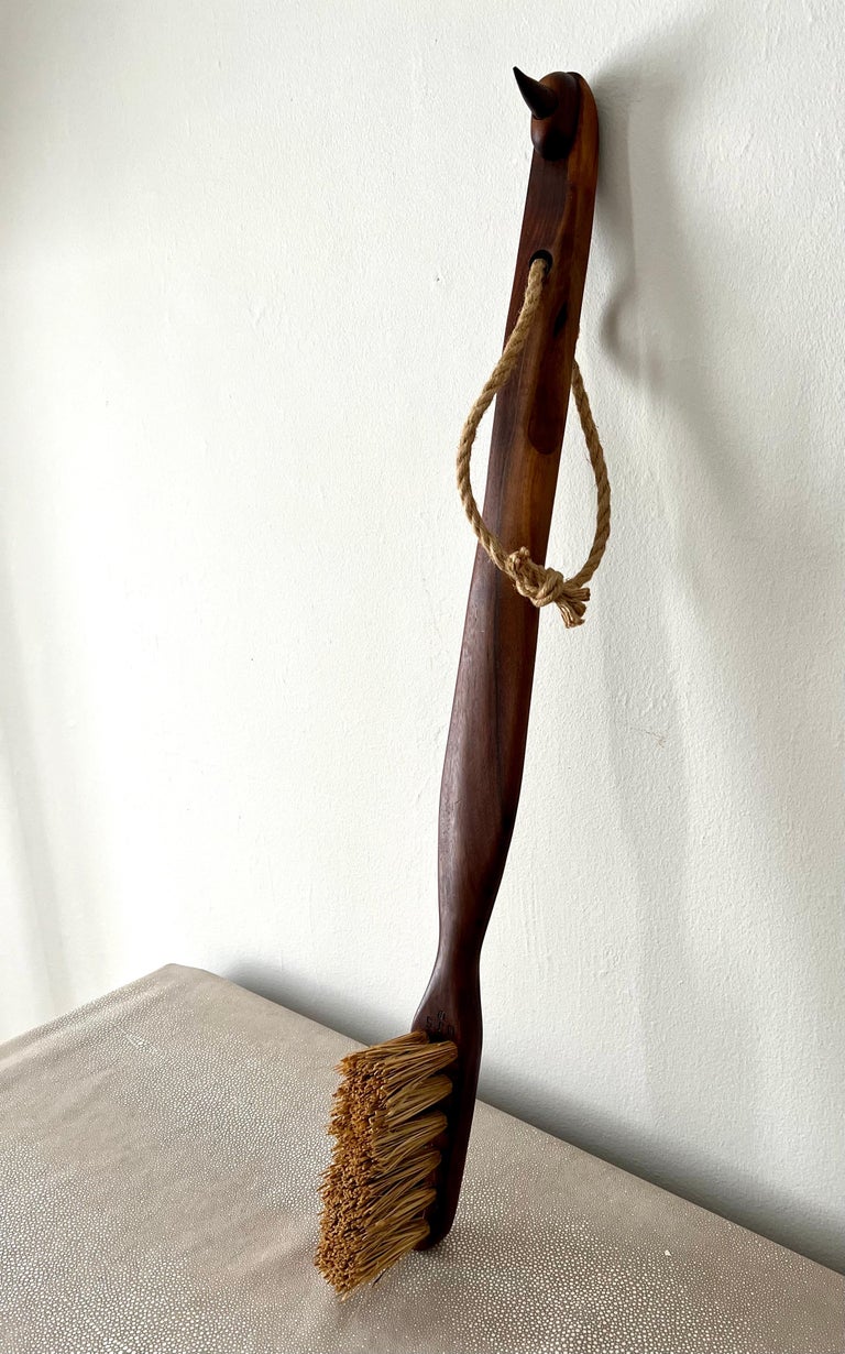 Folkart Hand Carved Oversized Wooden Toothbrush with Rope For Sale at ...