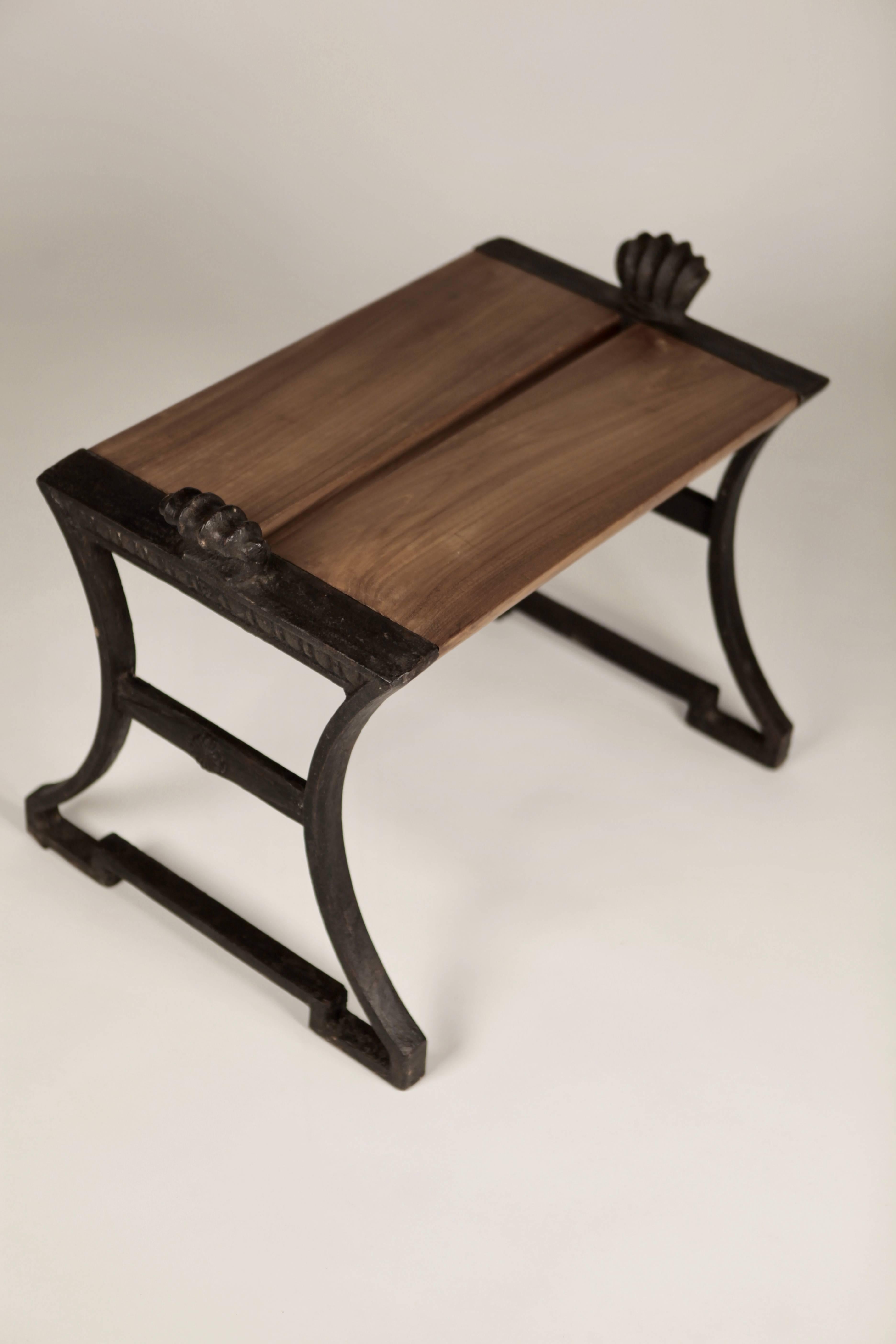 Folke Bensow, "Näfvequarn" Cast Iron and European Oak Bench, 1920s at ...