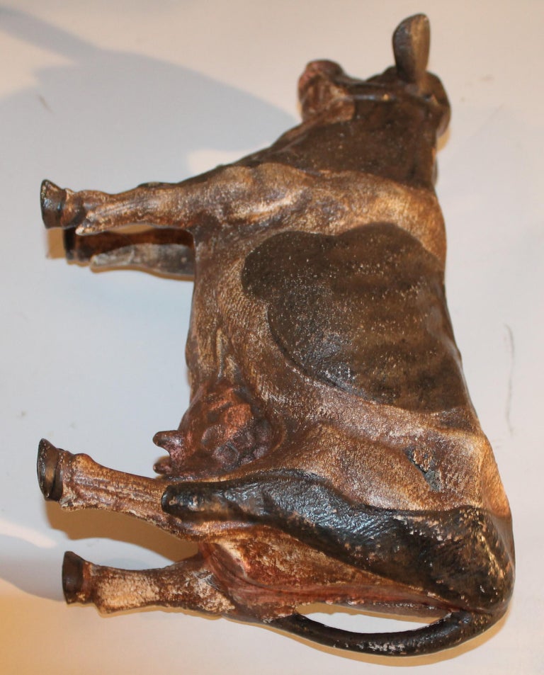 Folky Cast Iron Full Body Cow Door Stop at 1stDibs