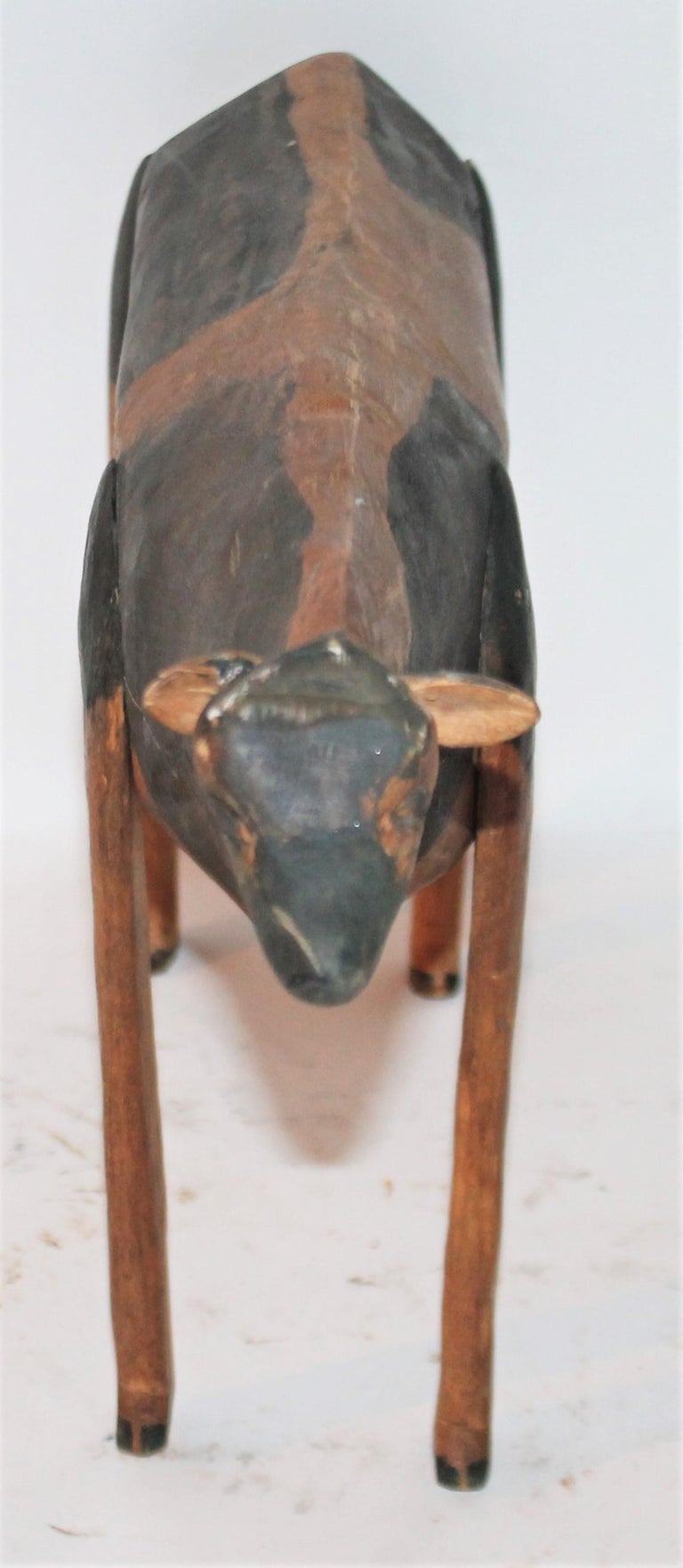 Folky Handmade Cow at 1stDibs