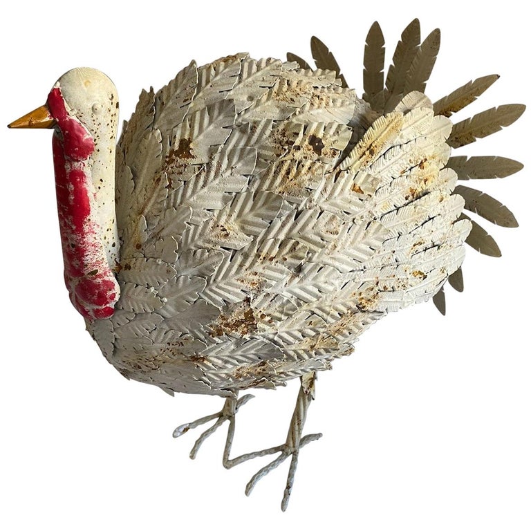 Folky Handmade Tin Turkey For Sale at 1stDibs