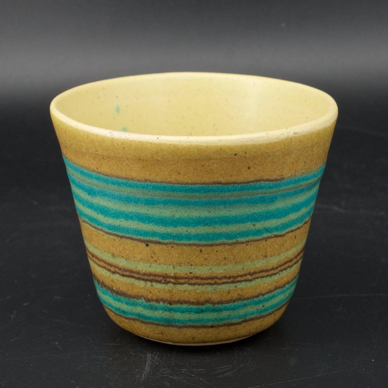 Fong Chow for Glidden Green Mesa Artware Stoneware Vessel Vase Cup at ...
