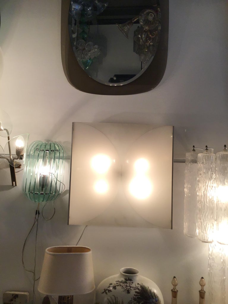 Fontana Arte Bobo Piccoli Sconces or Ceiling Light Glass Metal, 1970 ...