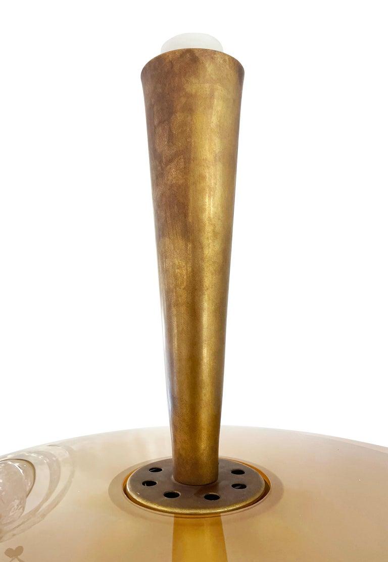 Fontana Arte Chandelier Model 1462A by Max Ingrand For Sale at 1stDibs