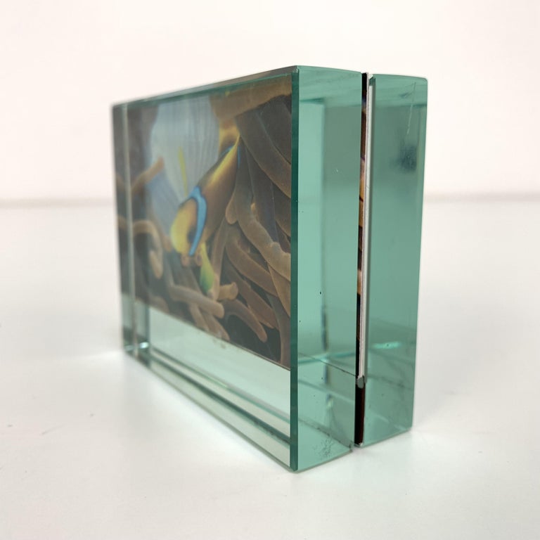 Fontana Arte Double-Sided Glass Frame with Mirror, Italy, 1980s Photo ...