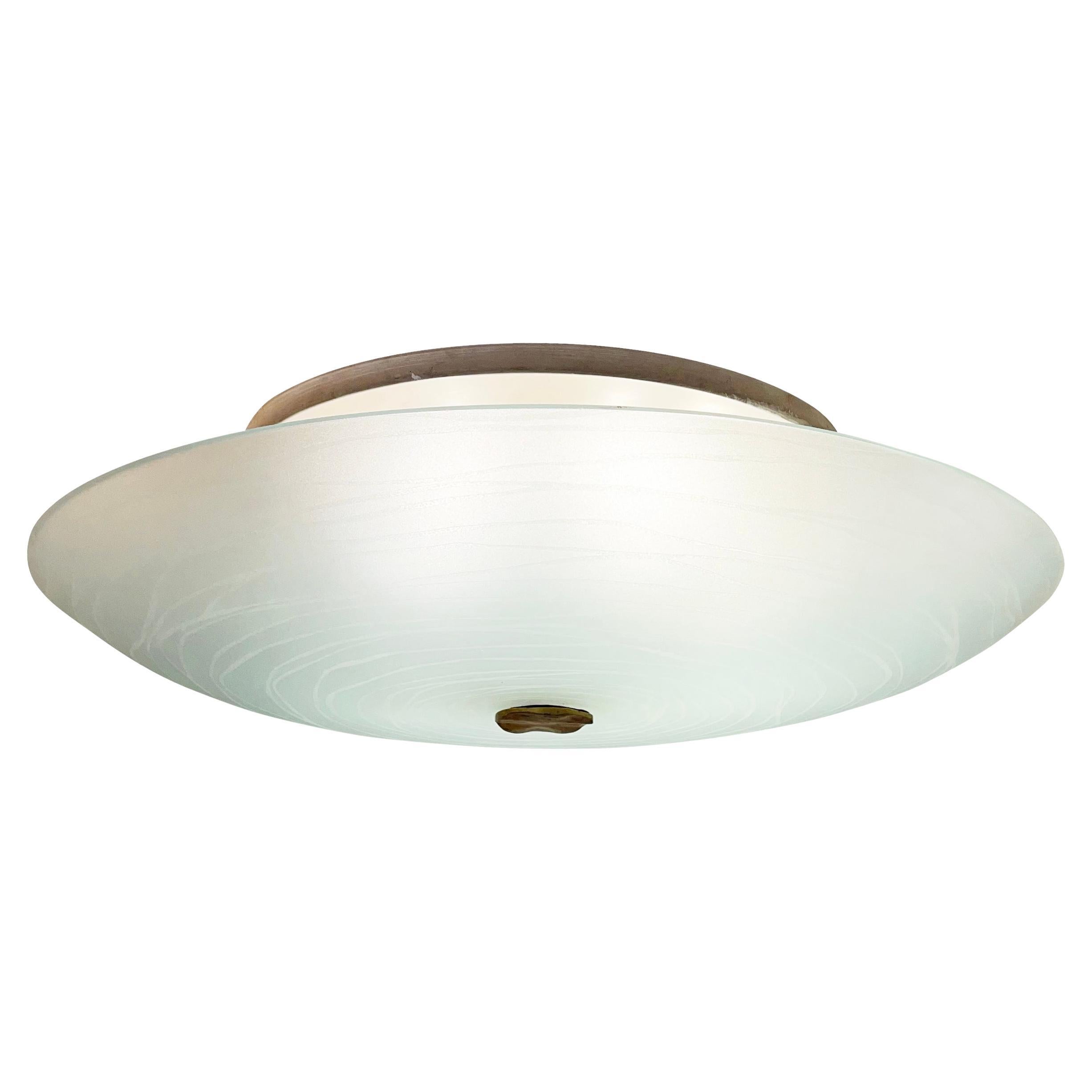 Shallow Midcentury Flush Mount at 1stDibs
