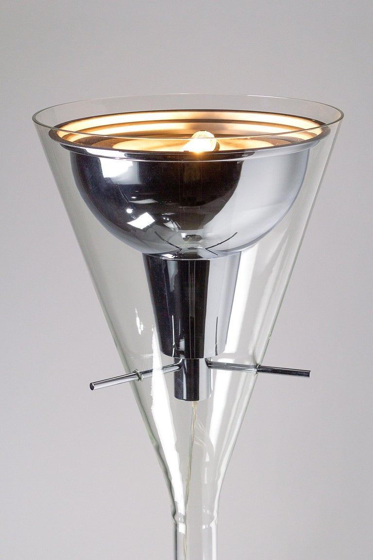 Fontana Arte Flute Torchiere Floor Lamp Designed by Franco Raggi For ...