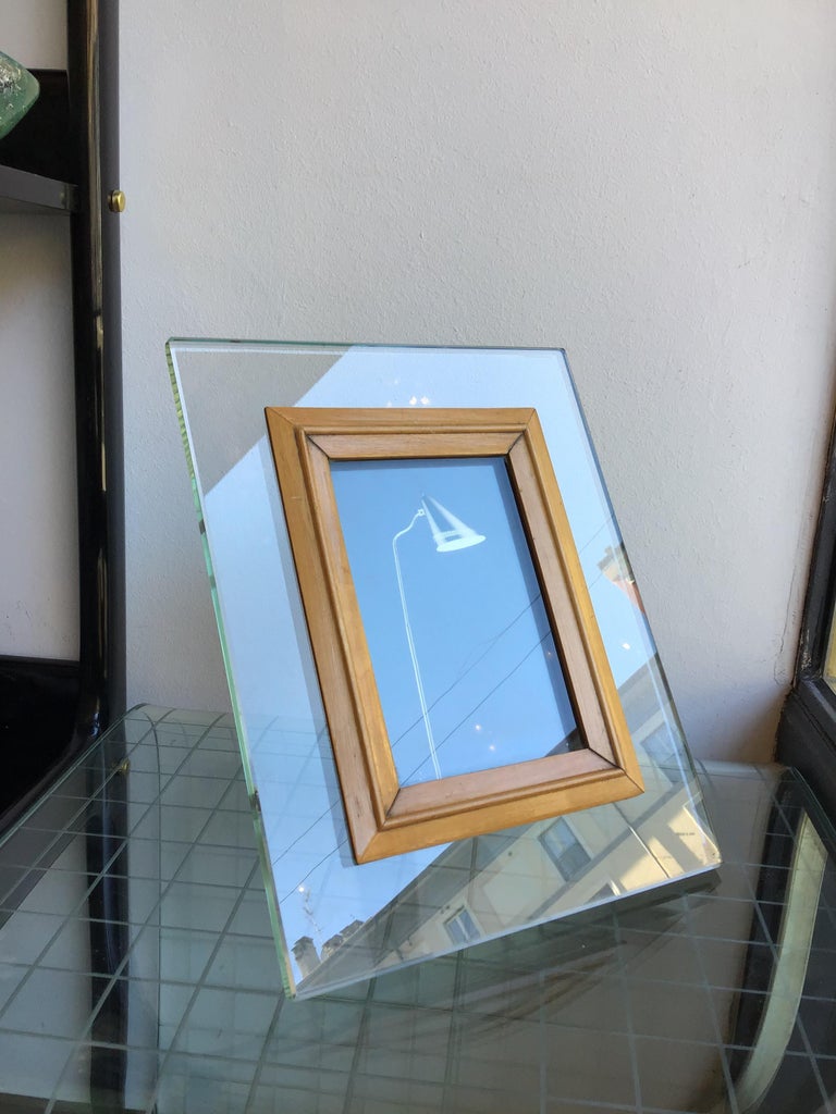 Fontana Arte Frame Glass Wood, 1950, Italy For Sale at 1stDibs | wood ...