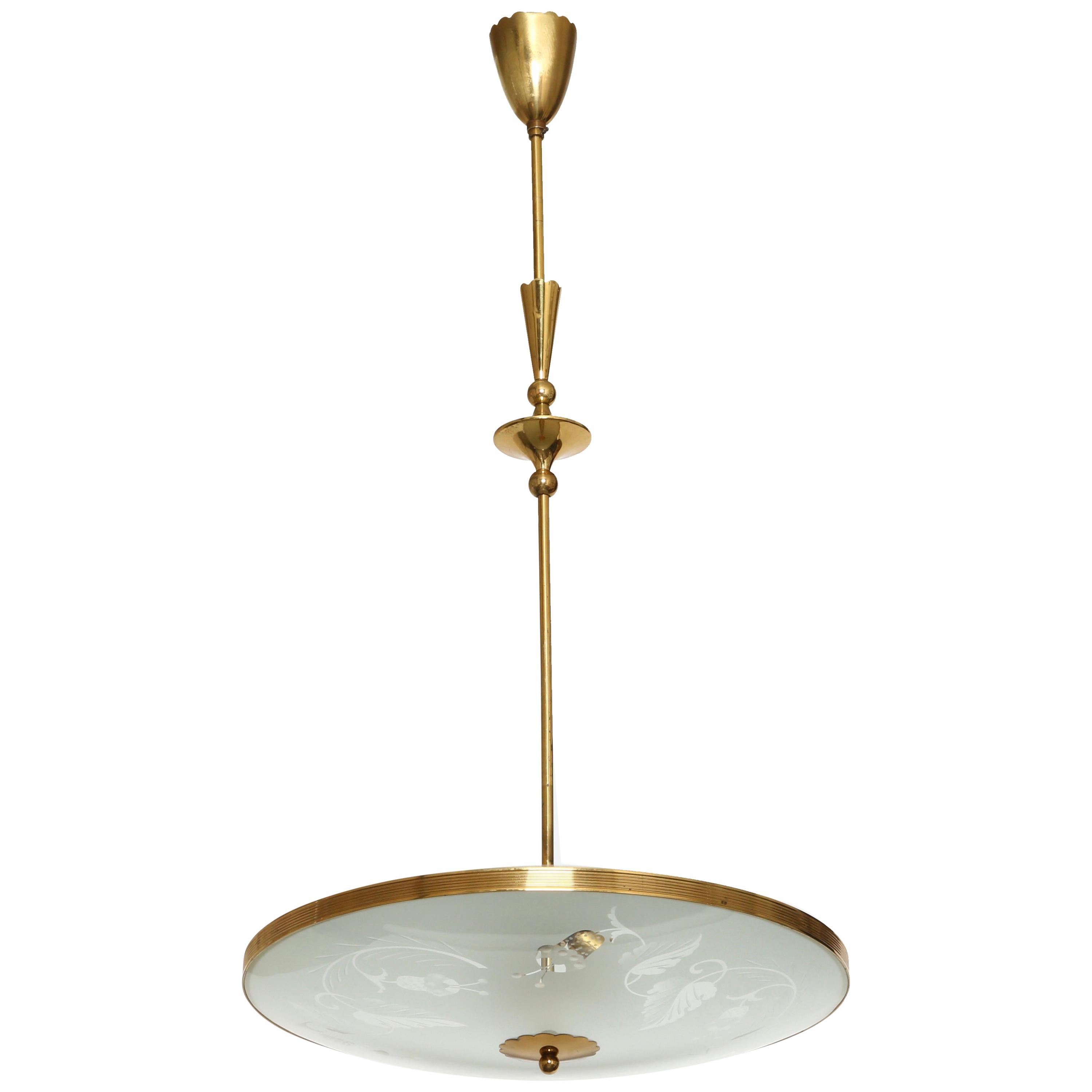 Pair of Fontana Arte Pendant Lights at 1stDibs