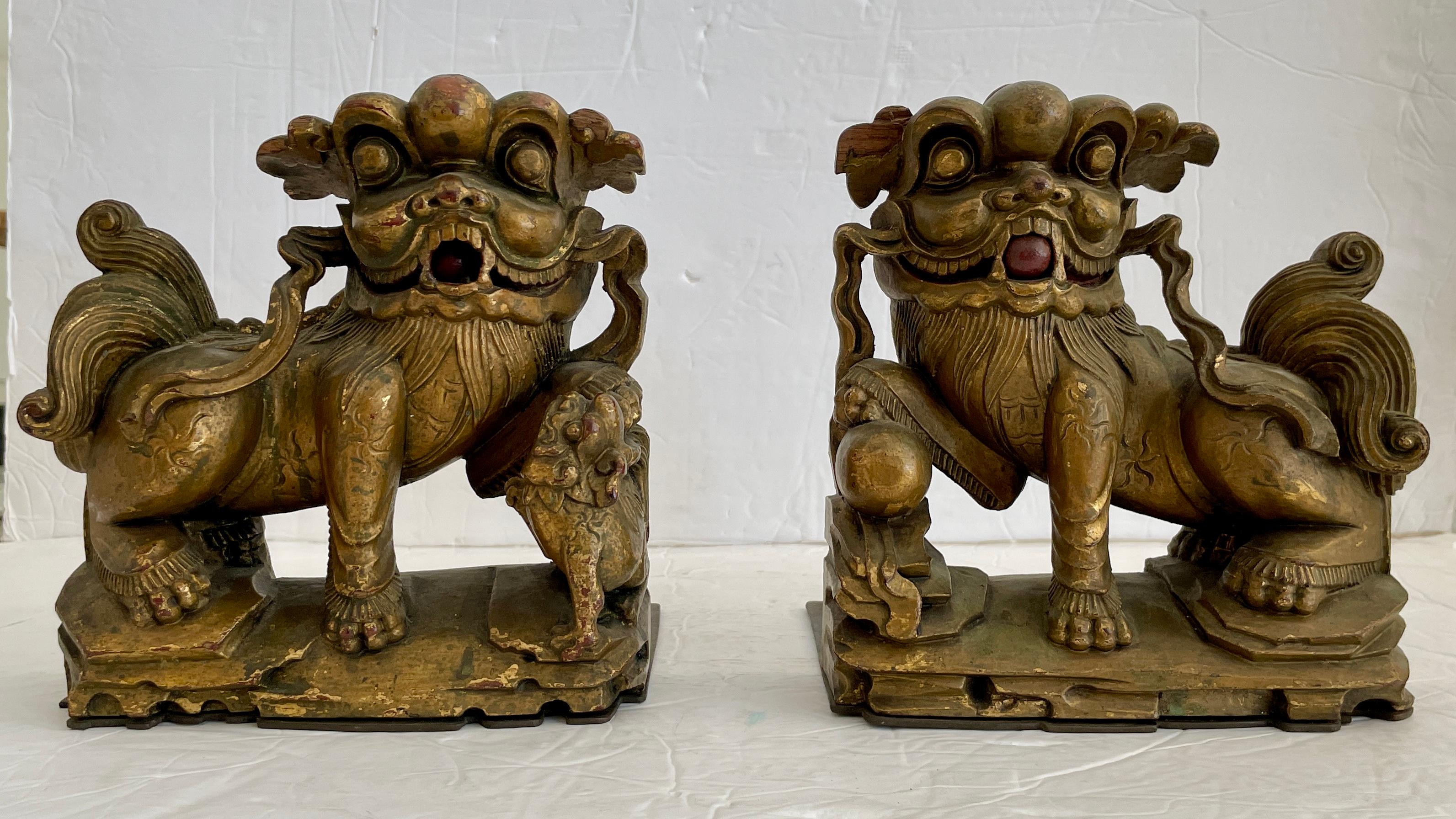 Foo Dogs Bookends, a Pair For Sale at 1stDibs