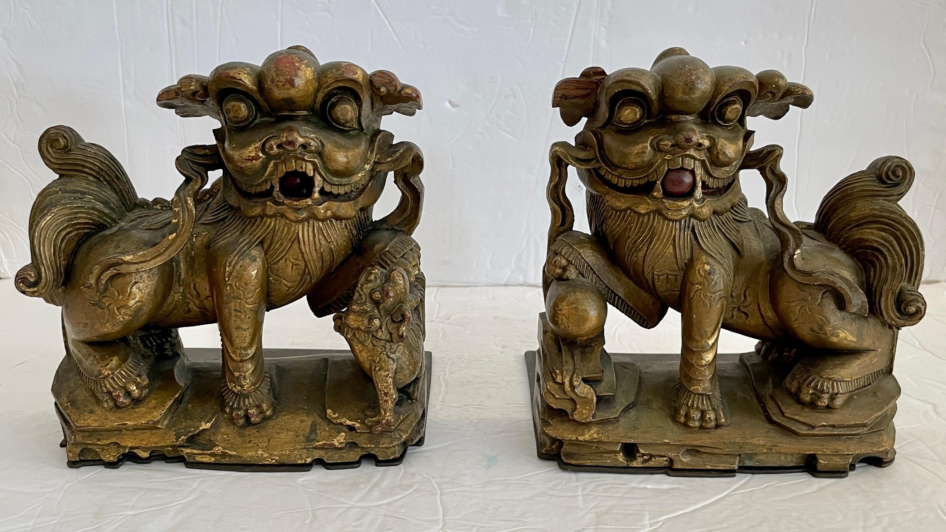 Foo Dogs Bookends, a Pair For Sale at 1stDibs