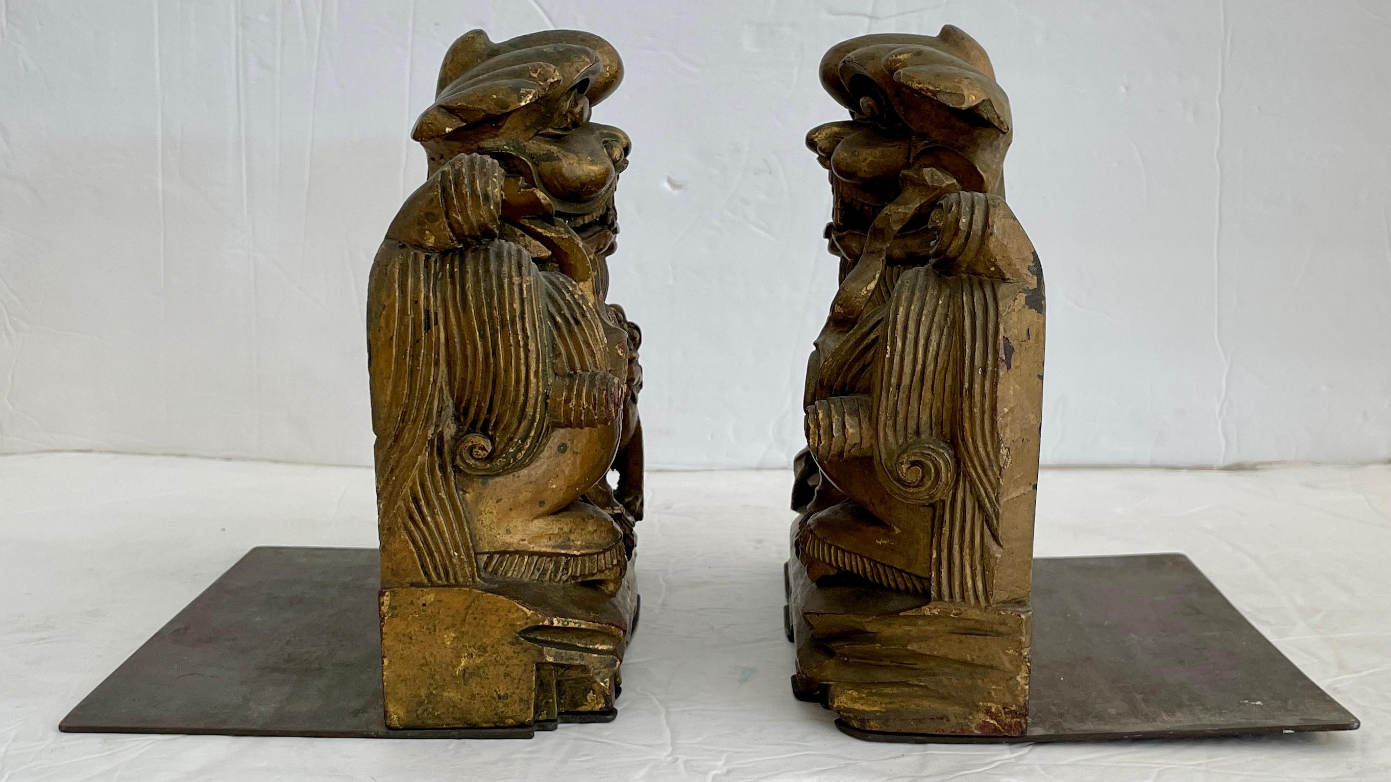 Foo Dogs Bookends, a Pair For Sale at 1stDibs