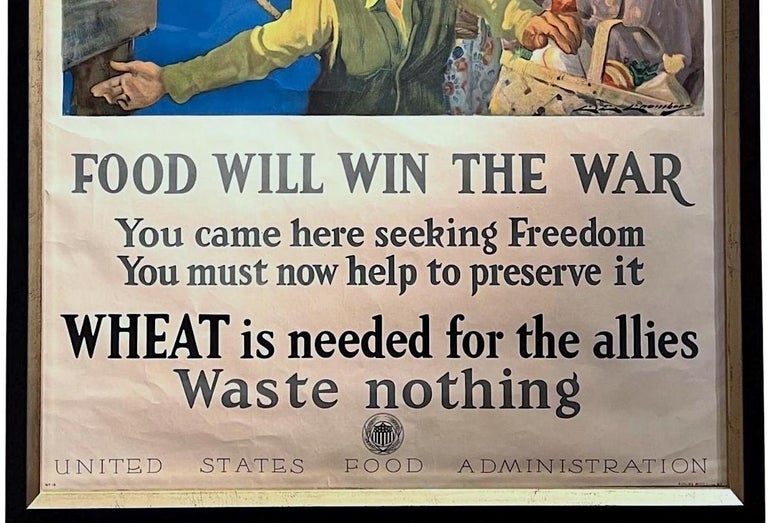 "Food Will Win the War" Vintage Wwi Poster by Charles E. Chambers, 1917 ...