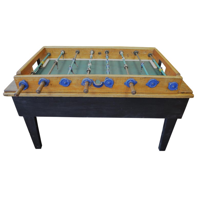 Foosball Game Sports Table from Italy on Handmade Wooden Base ...