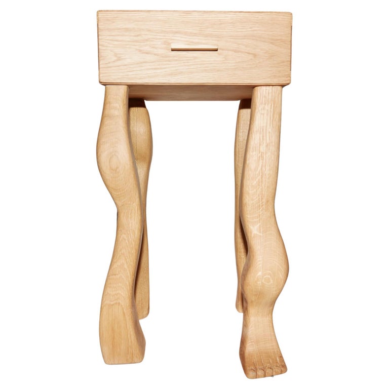 Foot Side Table With Drawer by Project 213A For Sale at 1stDibs