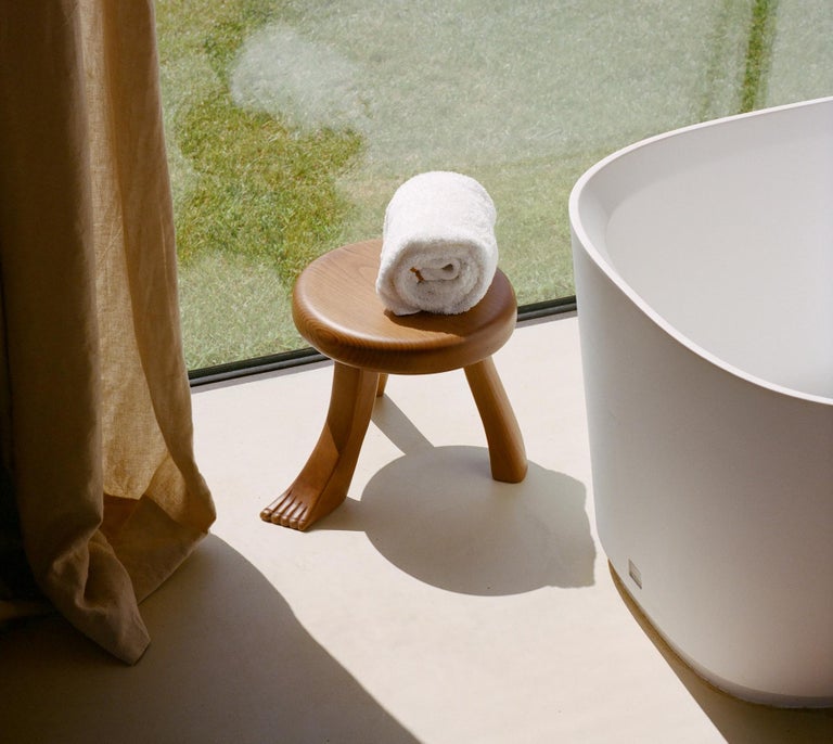 Foot Stool in Varnished Chestnut For Sale at 1stDibs