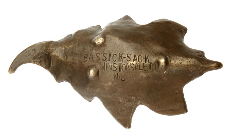 Footed Cast Brass Oak Leaf Tray For Sale at 1stDibs