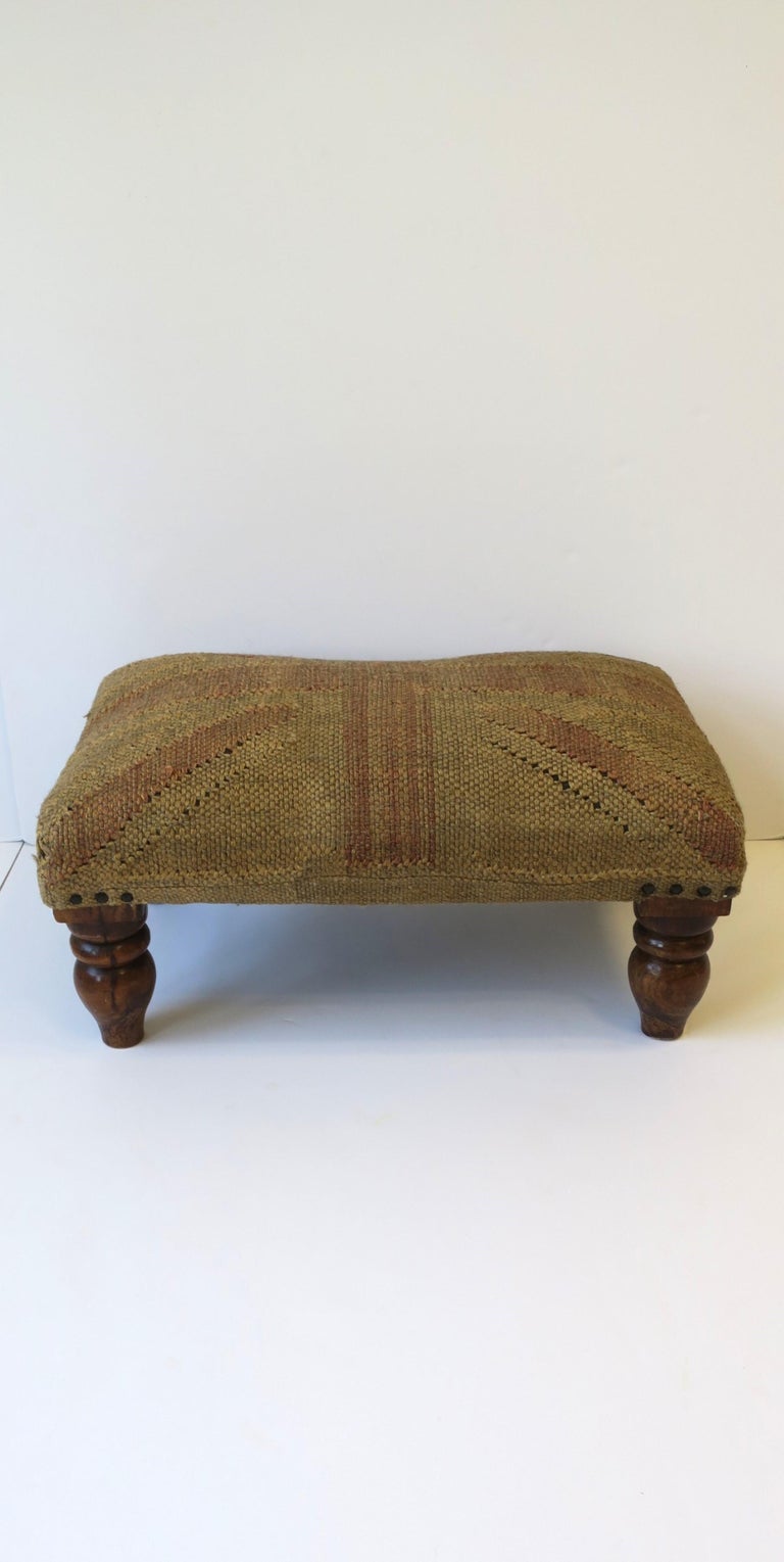 Footstool or Low Seat Stool with Union Jack Design For Sale at 1stDibs