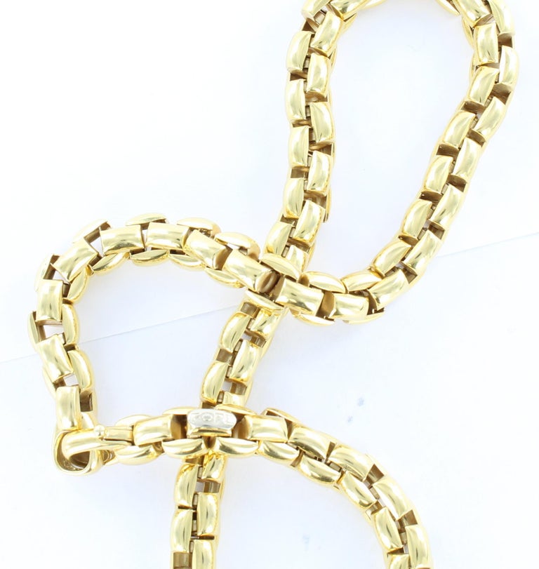 FOPE Italian Link Style Necklace in 18 Karat Yellow Gold at 1stDibs