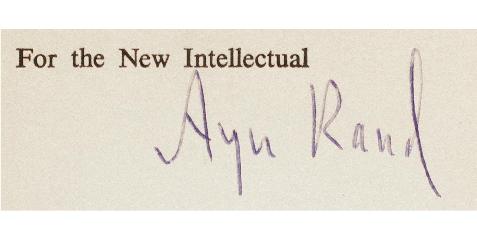 For the New Intellectual: The Philosophy of Ayn Rand. FIRST EDITION ...