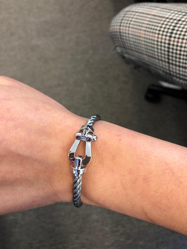 "Force 10" Bracelet by Fred, White Gold and Stainless Steel at 1stDibs ...