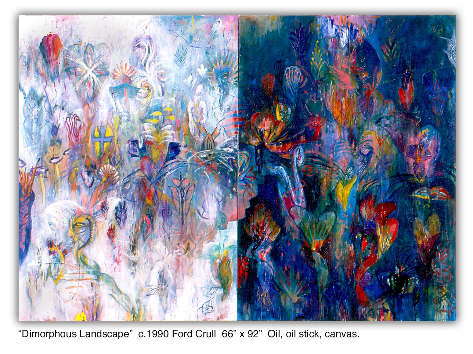 Ford Crull - DIMORPHOUS LANDSCAPE - large blue and white abstract ...