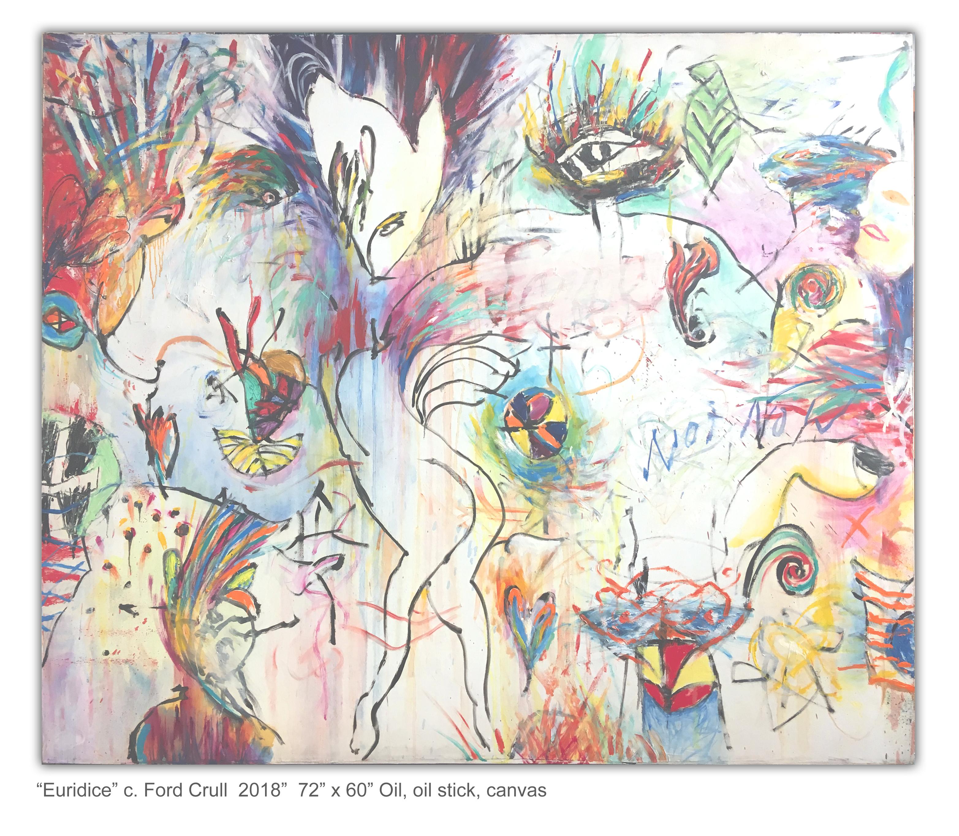 Ford Crull - Blue Tree, Ford Crull Oil on Canvas Abstract Expressionist ...