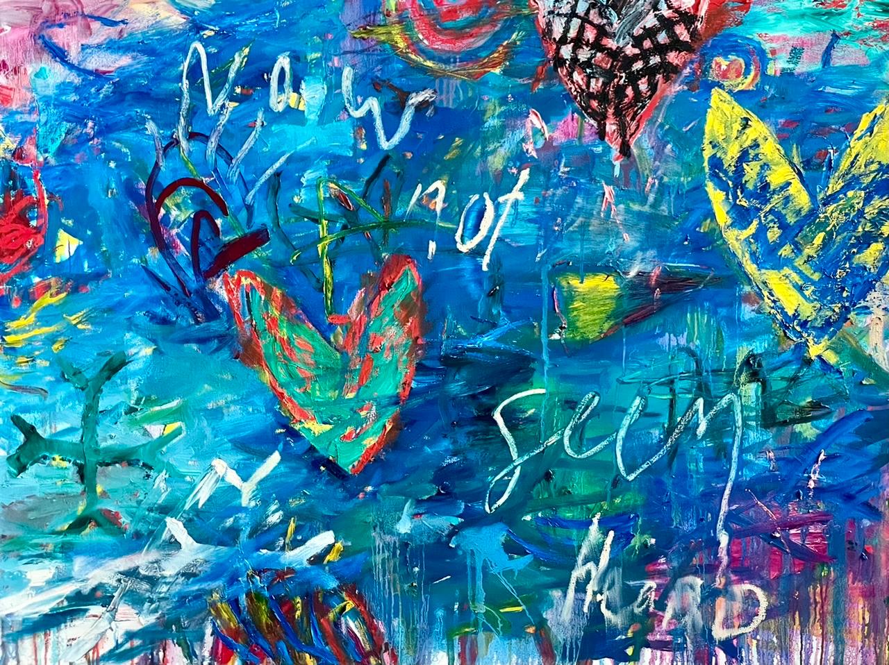 Ford Crull - Blue Tree, Ford Crull Oil on Canvas Abstract Expressionist ...