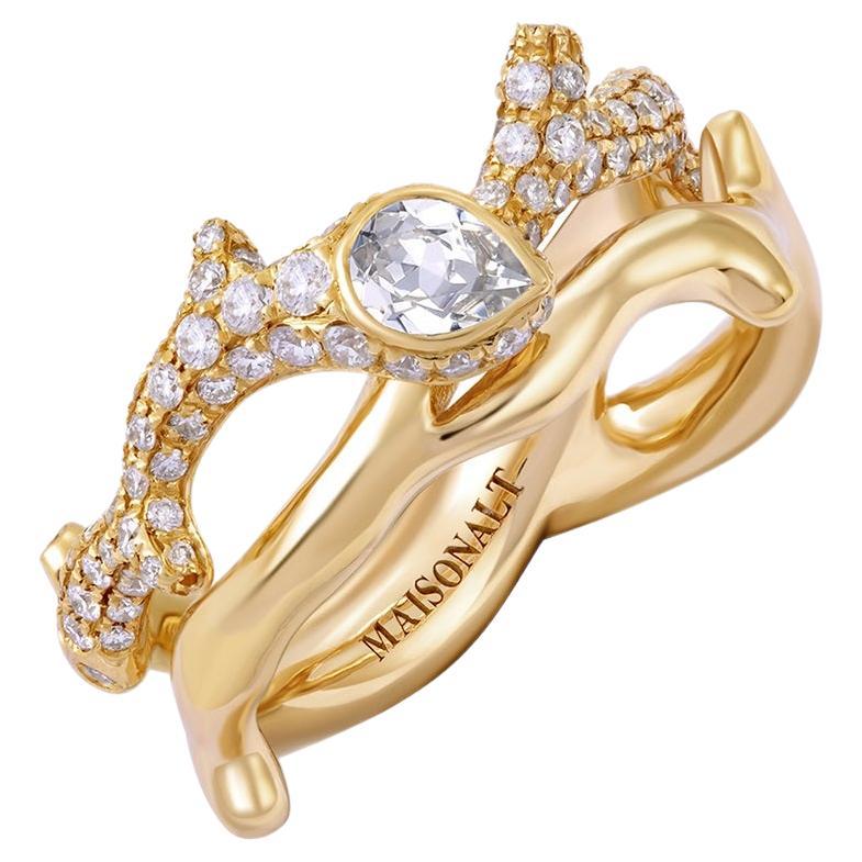 Customizable FOREST ALT River Bloom Ring - Yellow Gold Diamond For Sale ...