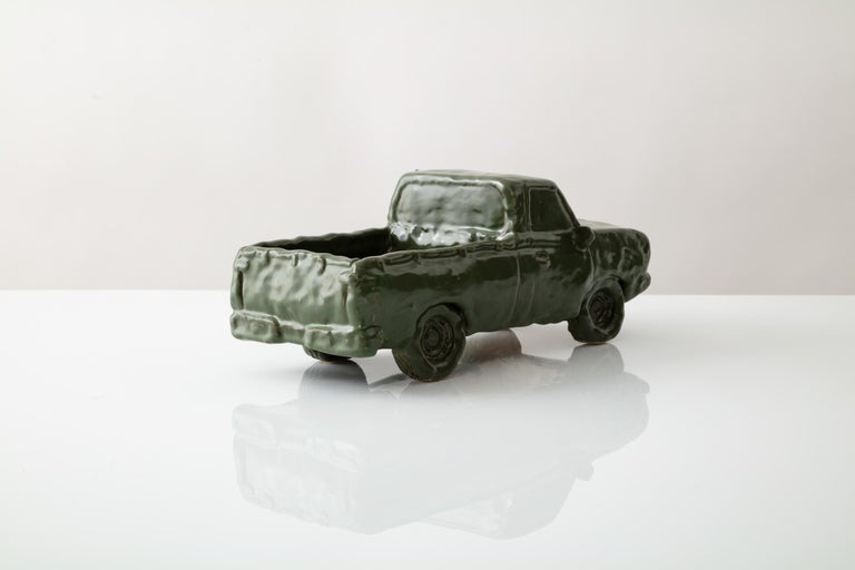 "Forest Bulletside" Glazed Ceramic Car Sculpture For Sale at 1stDibs